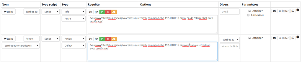 Plugin Script Commande Ssh Certbot Auto Certificates Programmation Communauté Jeedom