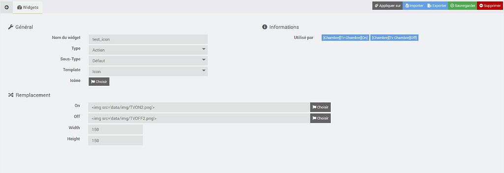 Widget - 2 Widget sur la même commande - Core V4 (BugsReports) - Communauté Jeedom