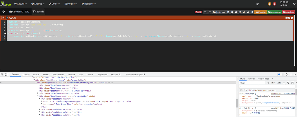 Css CodeMirror - Core V4 (BugsReports) - Communauté Jeedom