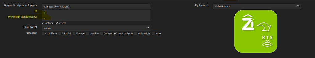 Plugin RFPlayer 2 et Volet roulant EcoFlip (ASA) protocole RTS ...