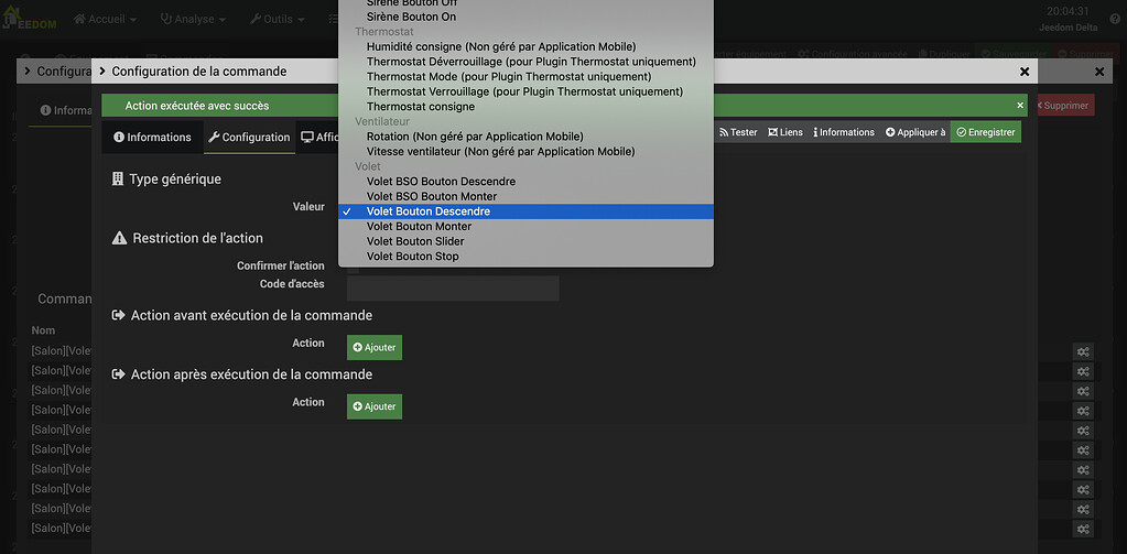Connecter un scénario à un équipement - Scénarios - Communauté Jeedom
