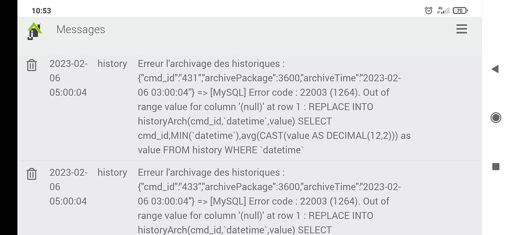 Erreur archivage - Utilisation du core de Jeedom - Communauté Jeedom Erreur archivage - Utilisation du core de Jeedom - Communauté Jeedom