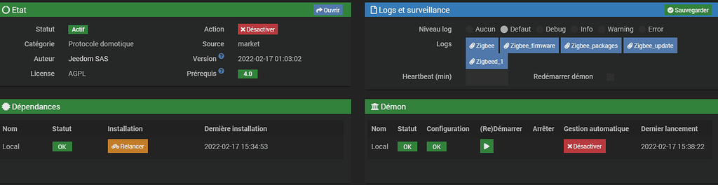 MAJ plugin Zigbee en version 2022-02-17 01:03:02 - Protocole domotique - Communauté Jeedom