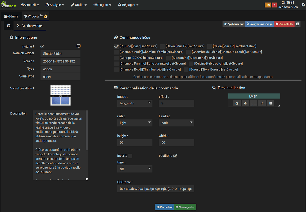 ShutterSlider problème visuel - Widgets - Communauté Jeedom