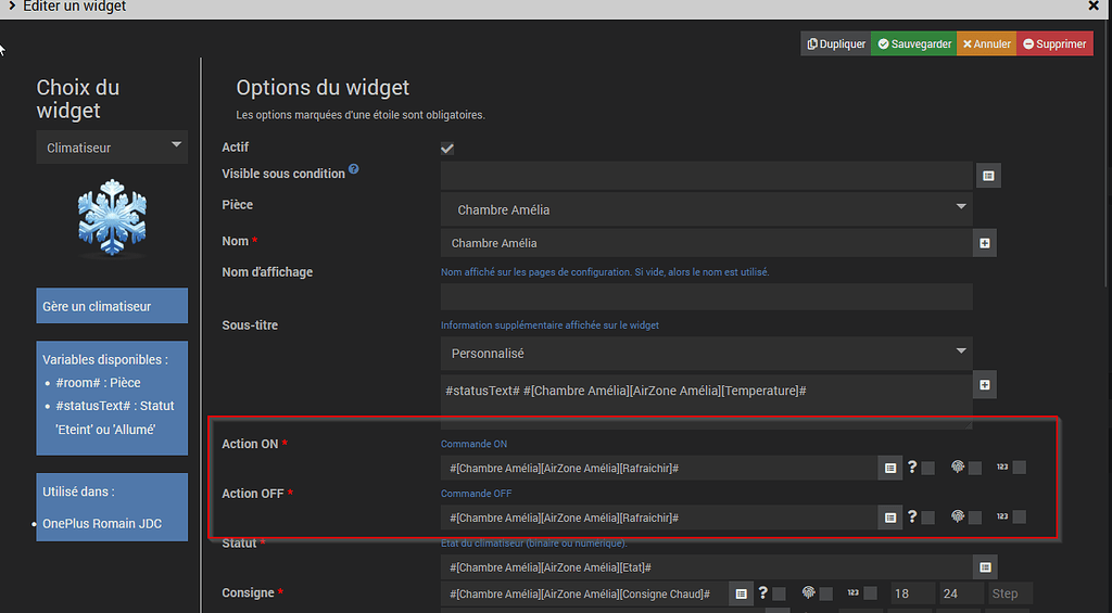 AirZone et Jeedom Connect - Energie - Communauté Jeedom