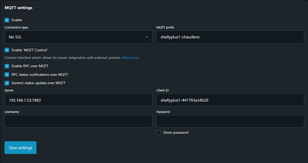 Pb paramètrage JMQTT pour Shelly 1 plus - Protocole domotique - Communauté Jeedom