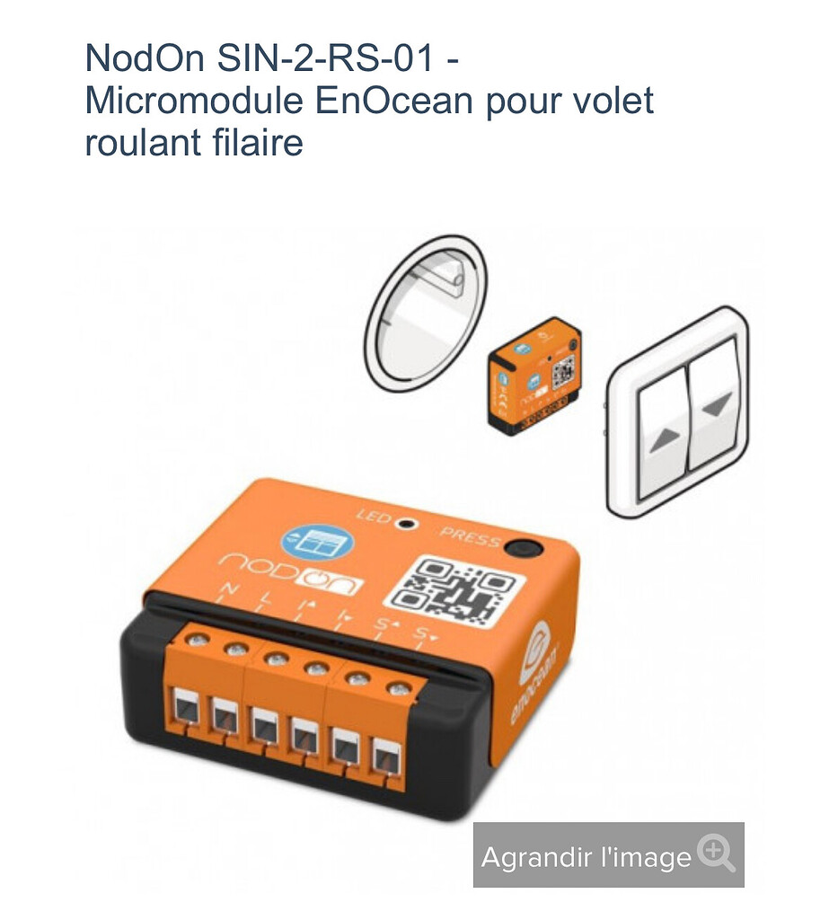Module volet roulant nodon enocean - Protocole domotique - Communauté ...