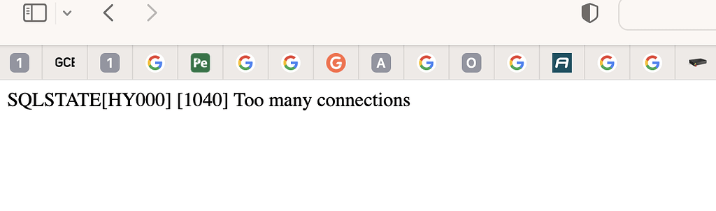 Erreur => SQLSTATE[08004] [1040] Too many connections - Utilisation du core de Jeedom ...