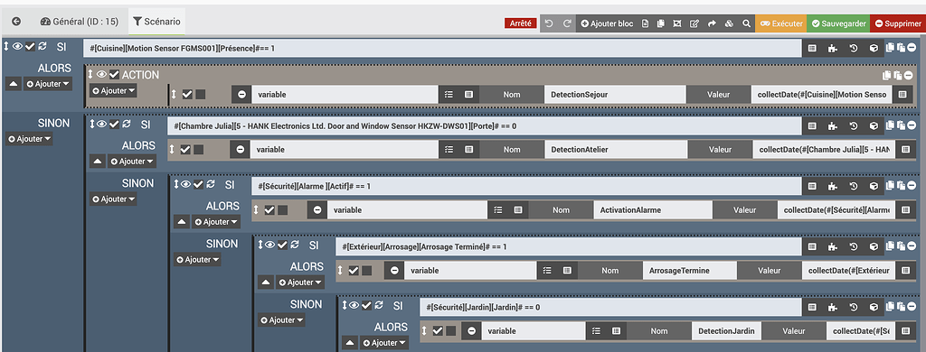 Scénario passer dans tous les IF - Scénarios - Communauté Jeedom