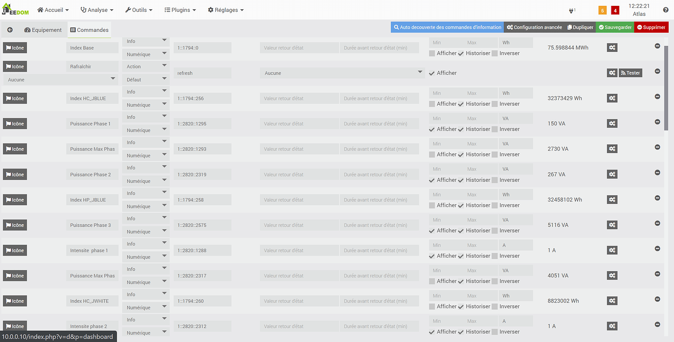 LiXee Zlinky TIC - Guide du paramétrage des commandes - Energie - Communauté Jeedom