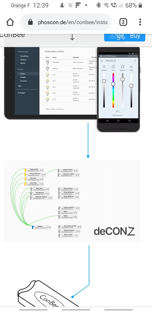 Interface graphique état connexion deconz - Protocole domotique ...