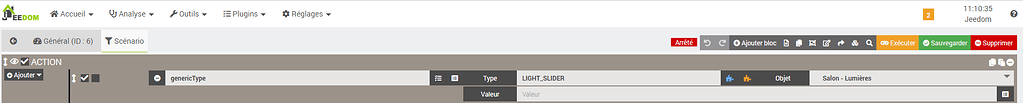 Utilisation du type générique "LIGHT_SLIDER" - Scénarios - Communauté ...