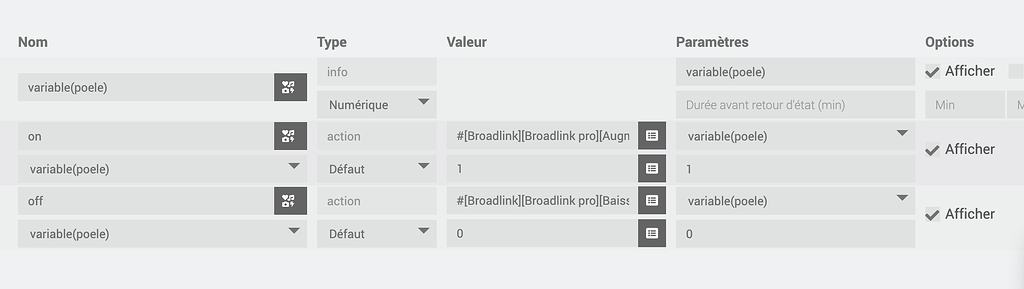 Modifier une variable binaire avec un bouton - Programmation - Communauté Jeedom