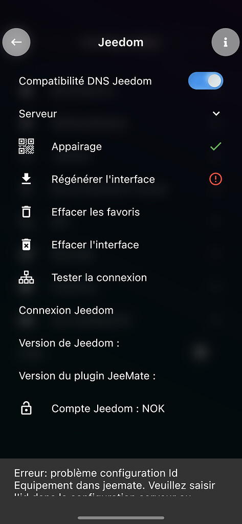 Connexion via JeeMate impossible - [Plugin tiers] Application mobile - Communauté Jeedom