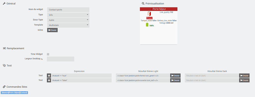 Affichage de la valeur sous widget icone jeedom-porte-ouverte - Widgets ...