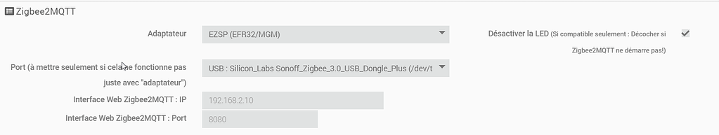 Interface zigbee2mqtt inaccessible suite installation plugin ...