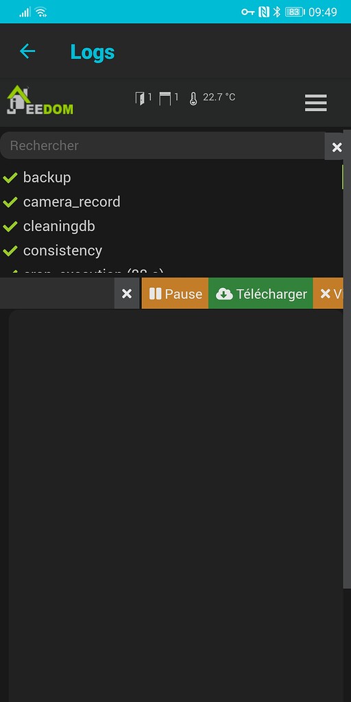 Affichage des Logs - [Plugin tiers] Application mobile - Communauté Jeedom