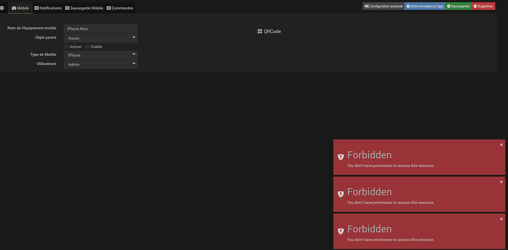 Forbidden: you don't have permission to access this resource - Communication - Communauté Jeedom
