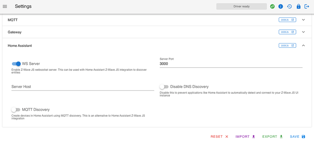 Configuration zwave-js websocket réinitialisée au reboot - Protocole ...