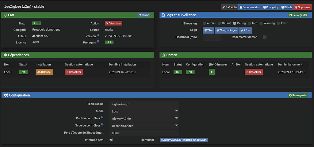 Perte de communication conbee II - Protocole domotique - Communauté Jeedom