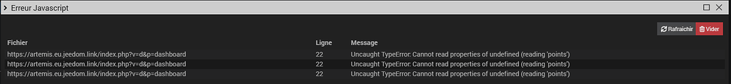 Erreur Javascript Erreur Javascript