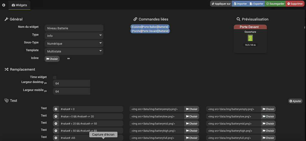 Aide widget V4 - Widgets - Communauté Jeedom