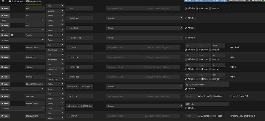 Amelioration des fonctions sur prise Zigbee TS011F "manufacturer ...