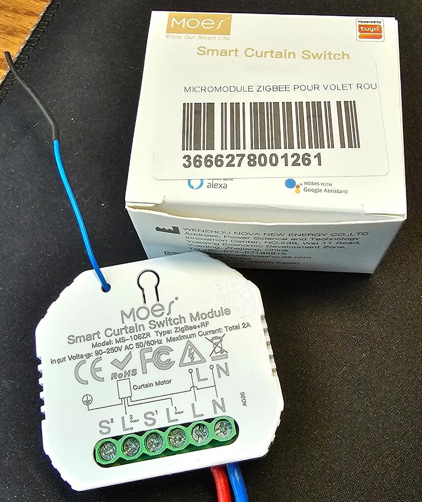 Quelle commande pour le module MOES Smart Curtain Switch ...