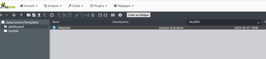 Fichiers widget - Widgets - Communauté Jeedom