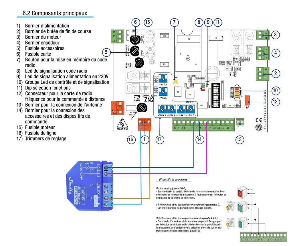 Domotiser un portail CAME BX-243 avec Shelly PLUS 1 - Matériel Jeedom - Hardware - Communauté Jeedom