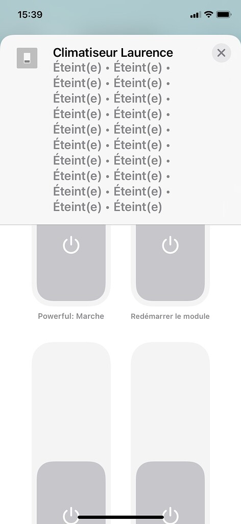 Homebridge plugin Daikin probleme afichage de commande dans Home ...