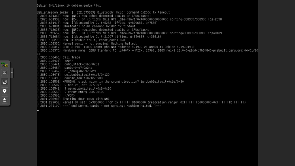 Kernel panic sur la VM jeedom sous proxmox - Machines Virtuelles DIY ...