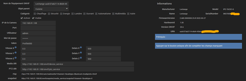 PTZ sur des IMOU RANGER 2C - Sécurité - Communauté Jeedom