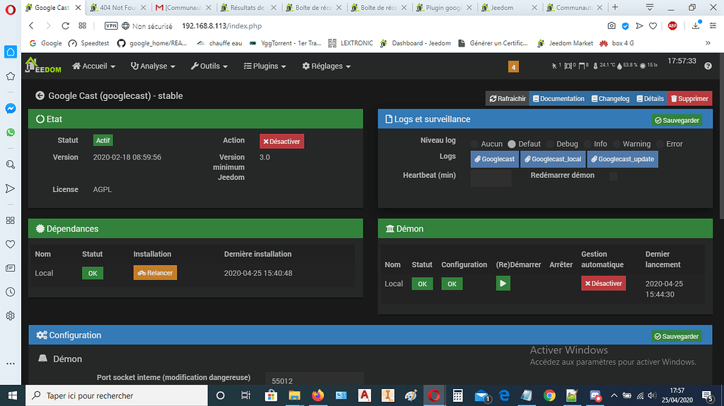 Plugin google cast - Discussions Générales - Communauté Jeedom
