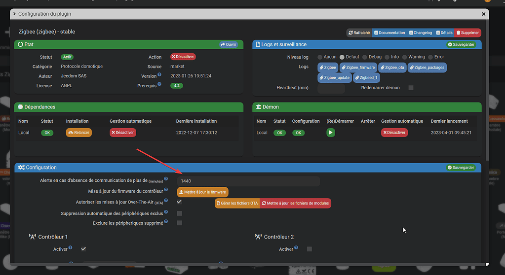 Délai de communication sans envoi de message d'un module - Plugins ...
