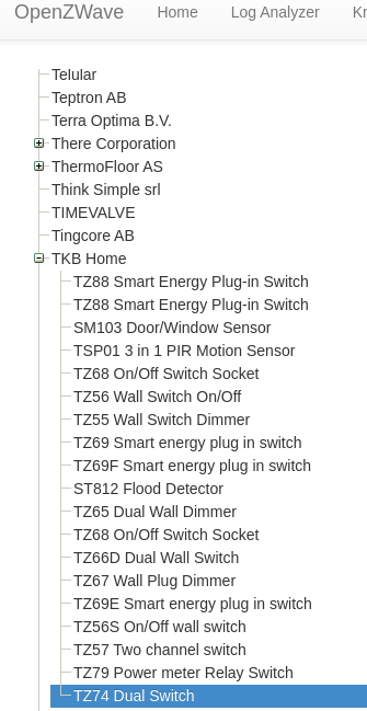 Plugin Z-wave: Marque TKB Home? - Protocole domotique - Communauté Jeedom