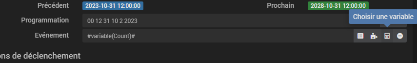 Senario déclencher par programmation variable - Scénarios - Communauté Jeedom