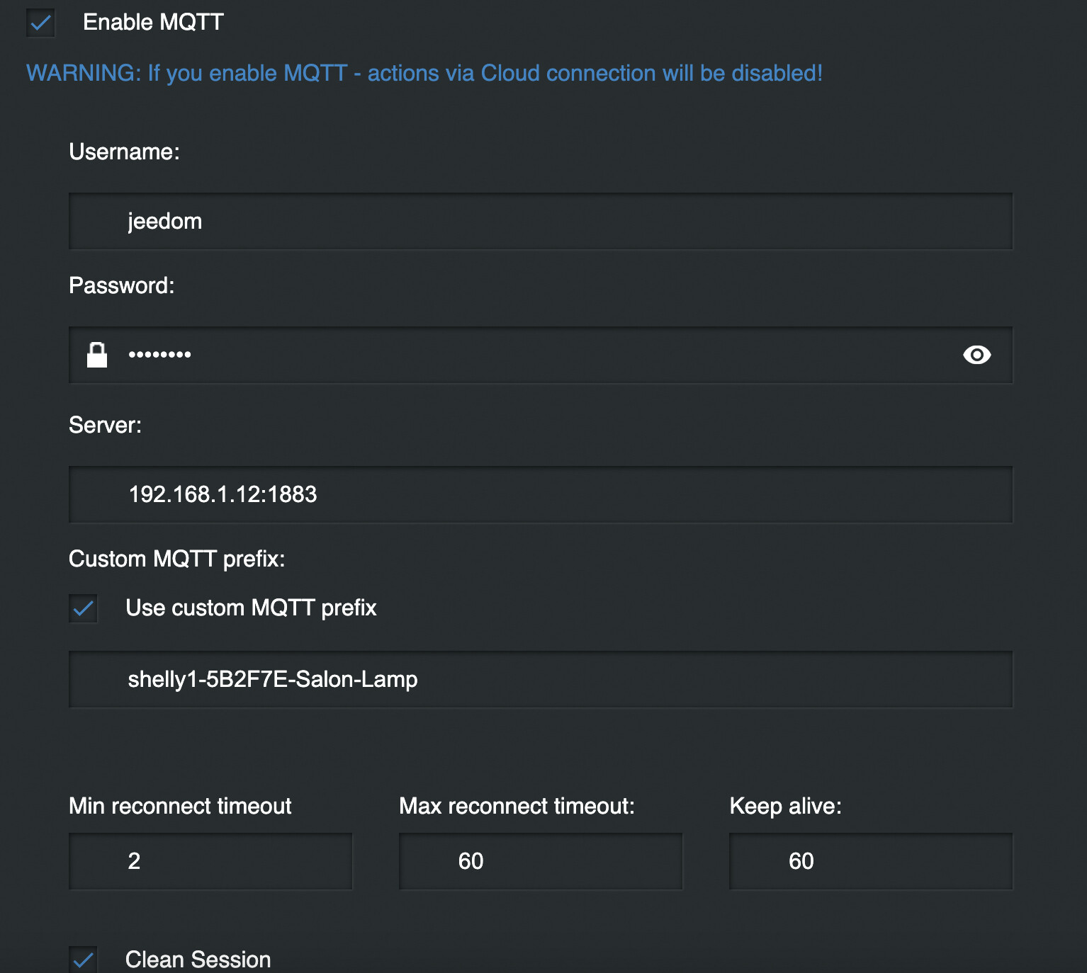 Pb intégration shelly 1 dans JMQTT - Plugins - Communauté Jeedom