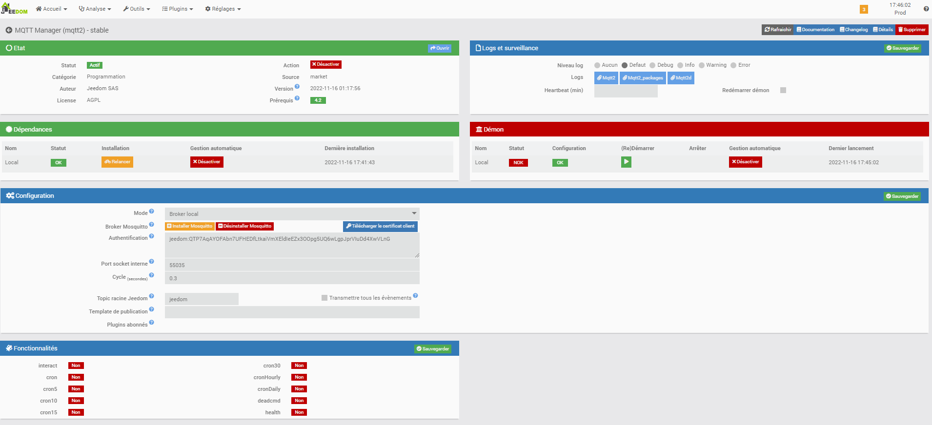 Zwave JS + MQTT Manager - Installation défaillante - Protocole domotique - Communauté Jeedom