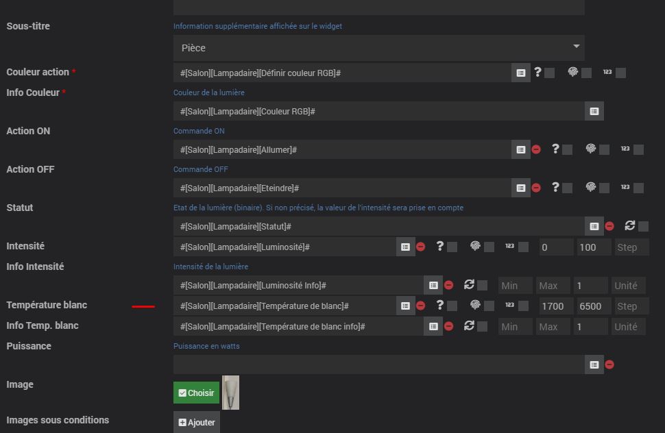 Slider température des blancs - Communication - Communauté Jeedom