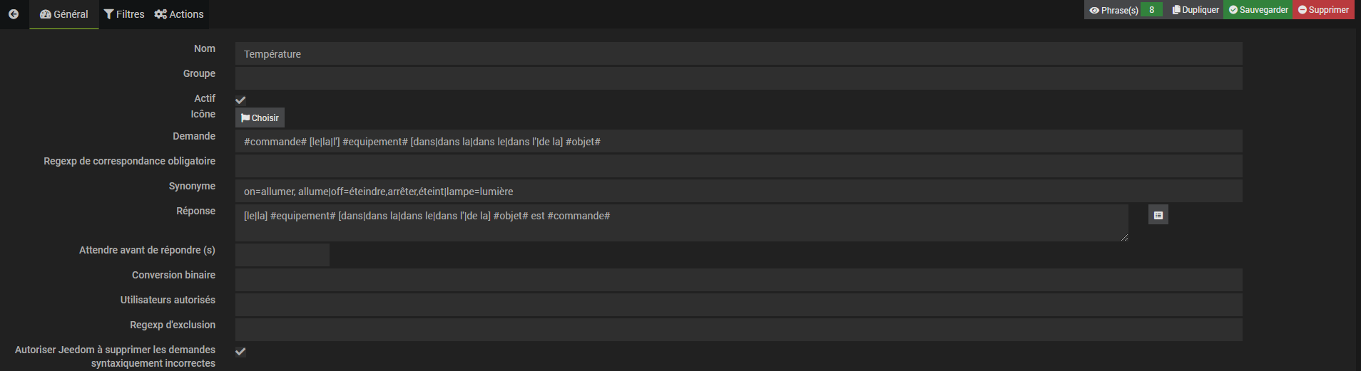 Interaction Jeedom telegram - Plugins - Communauté Jeedom