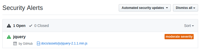 Alerte sécurité sur jQuery 2.1.1 (par défaut plugin-template) - Core V4 (dev) - Communauté Jeedom