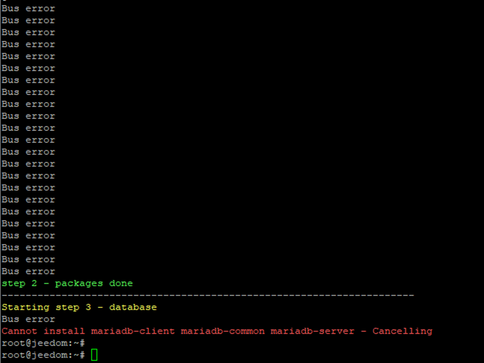 Jeedom SQLSTATE[HY000] [2002] Connection refused - Utilisation du core de Jeedom - Communauté Jeedom