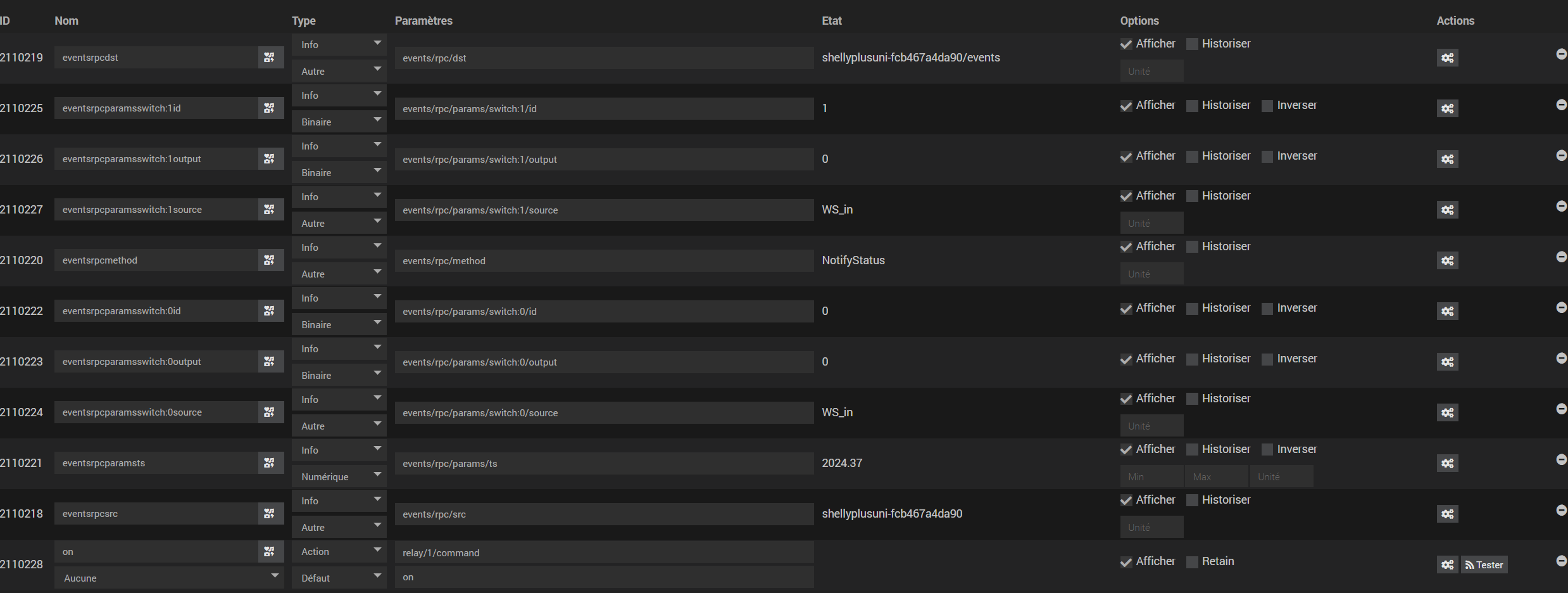 Shelly Uni Plus Relay Mqtt Programmation Communauté Jeedom