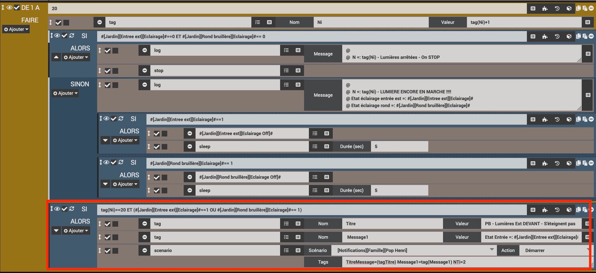 Erreur scenario multiple - Scénarios - Communauté Jeedom