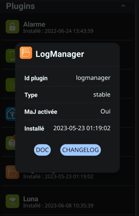 Affichage du journal LogManager - Communication - Communauté Jeedom