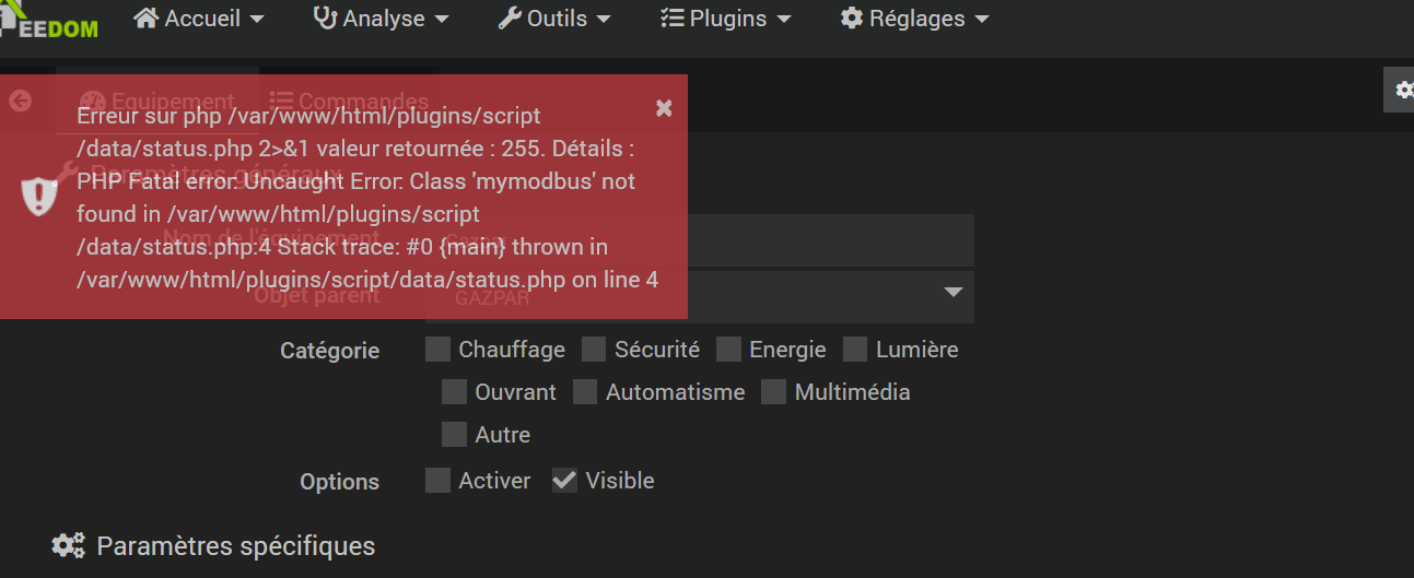 Recuperation valeurs status equipement - Utilisation du core de Jeedom ... Recuperation valeurs status equipement - Utilisation du core de Jeedom ...