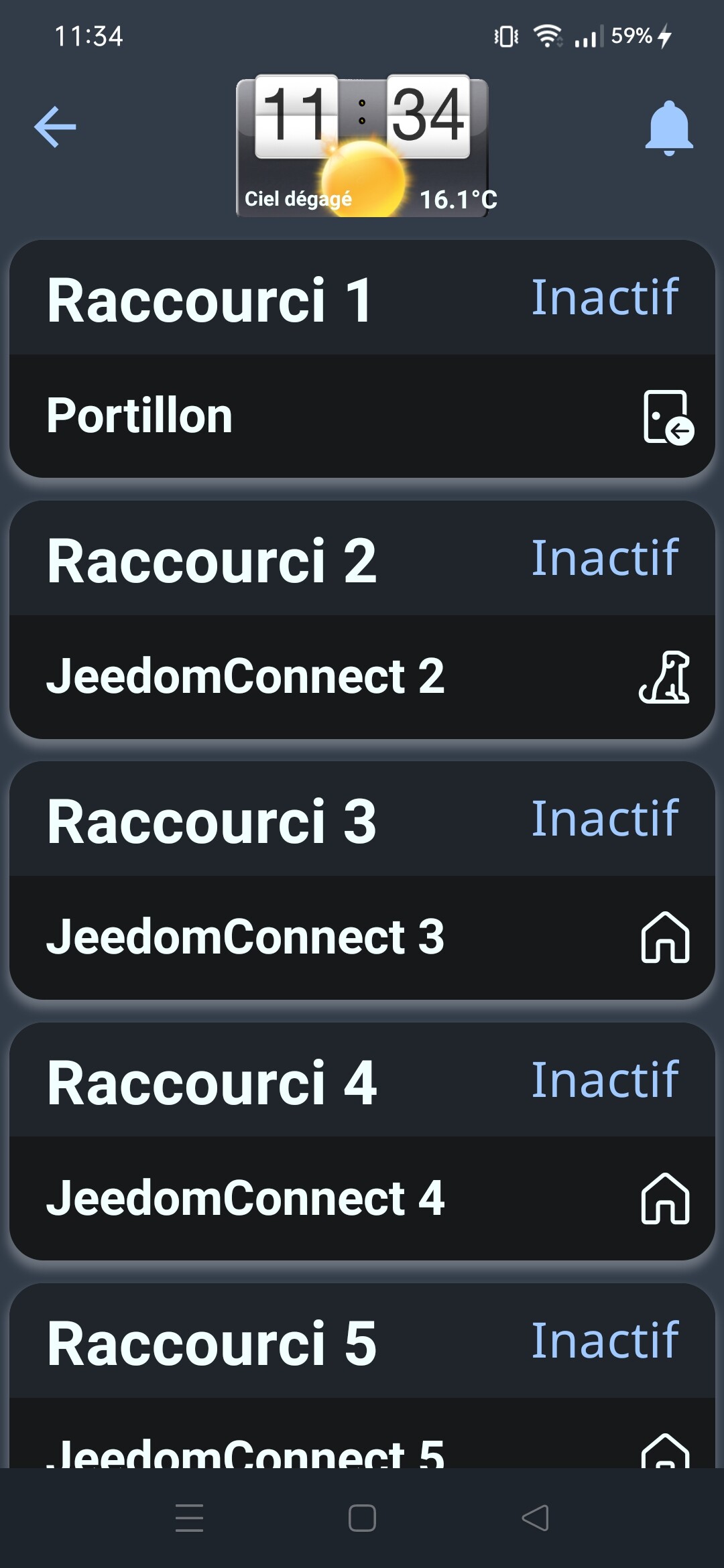 Activer bouton raccourci - Communication - Communauté Jeedom
