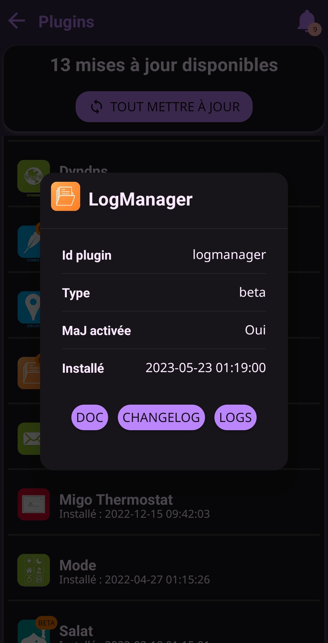 Affichage du journal LogManager - Page 2 - Communication - Communauté Jeedom