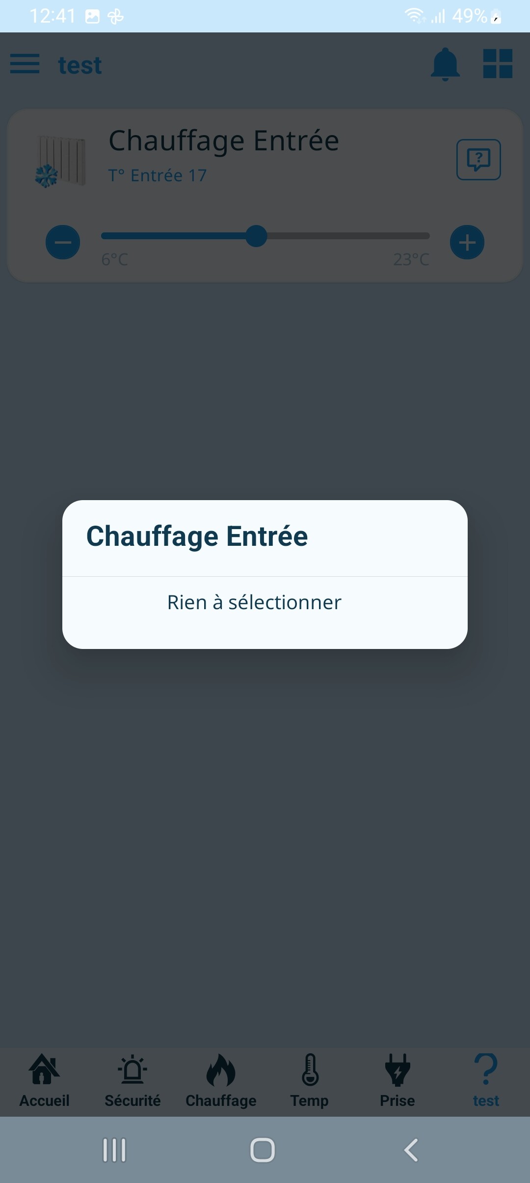 Widget presence bouton Widget presence bouton